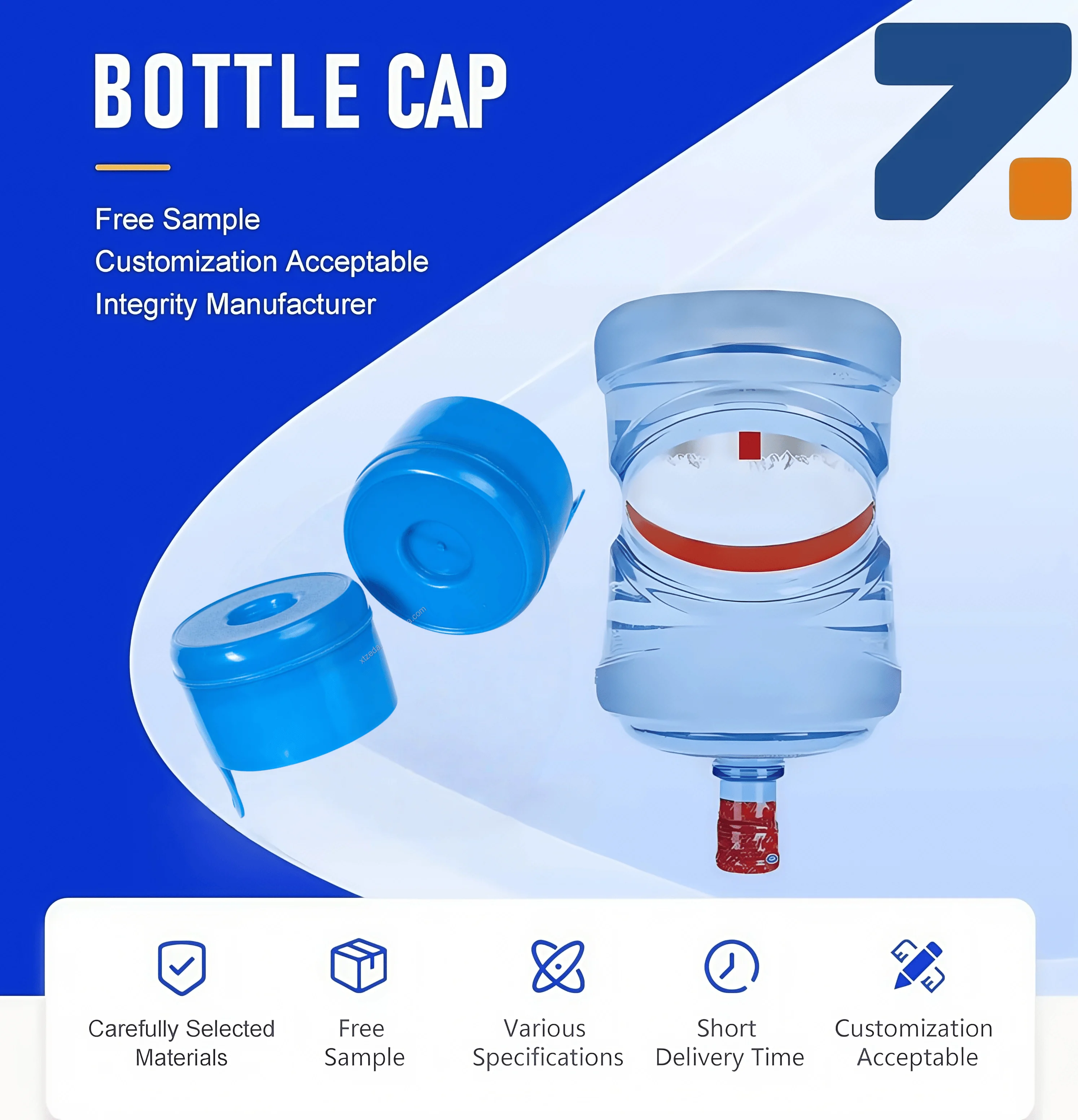 Non-Spill Disposable Plastic Jar Lid 5 Gallon 20 Liter Mineral Drinking ...