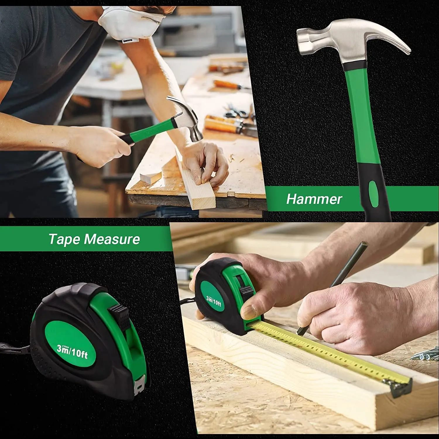 124 Pieces Of Tool Set Family Repair Manual Tool Kit Wrench Pliers ...