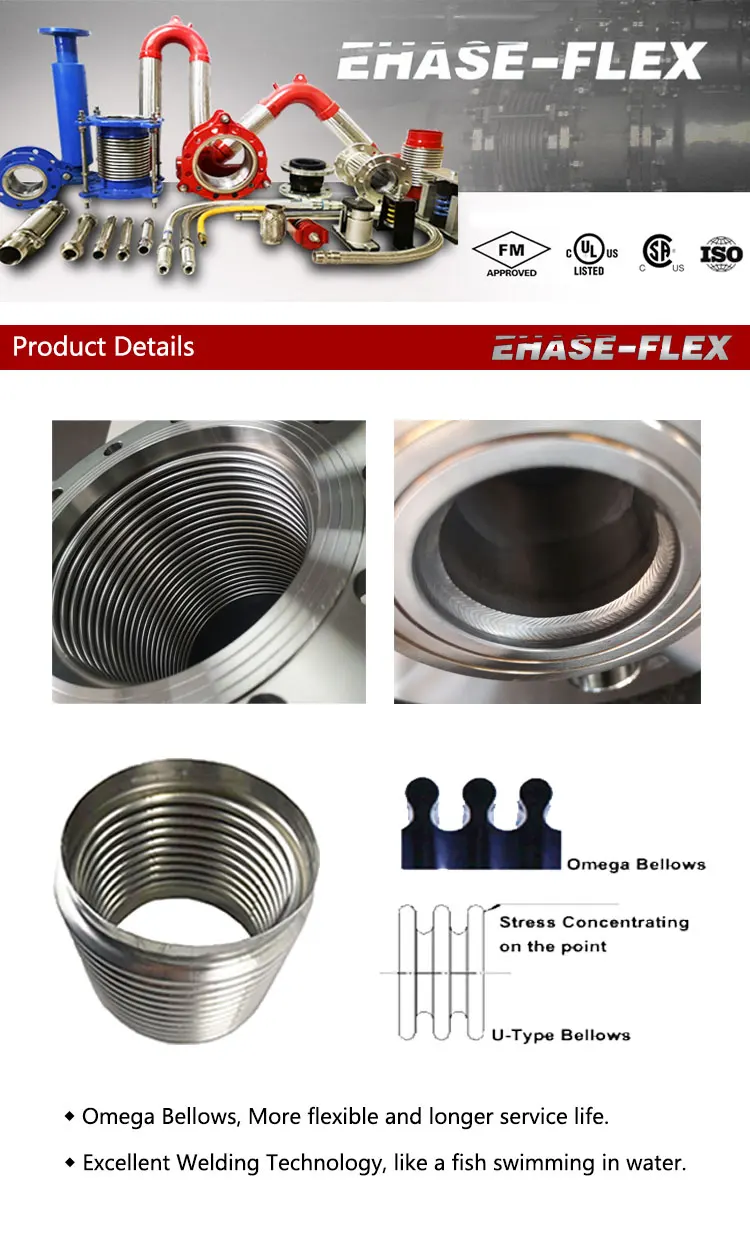 Lateral Movement Stainless Steel Flexible Pipe Fittings Bellows ...