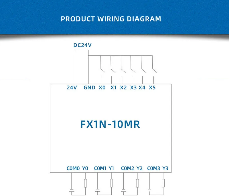 PLC 6 Input 4 Output - FX1N-10MR/10MT Control Module