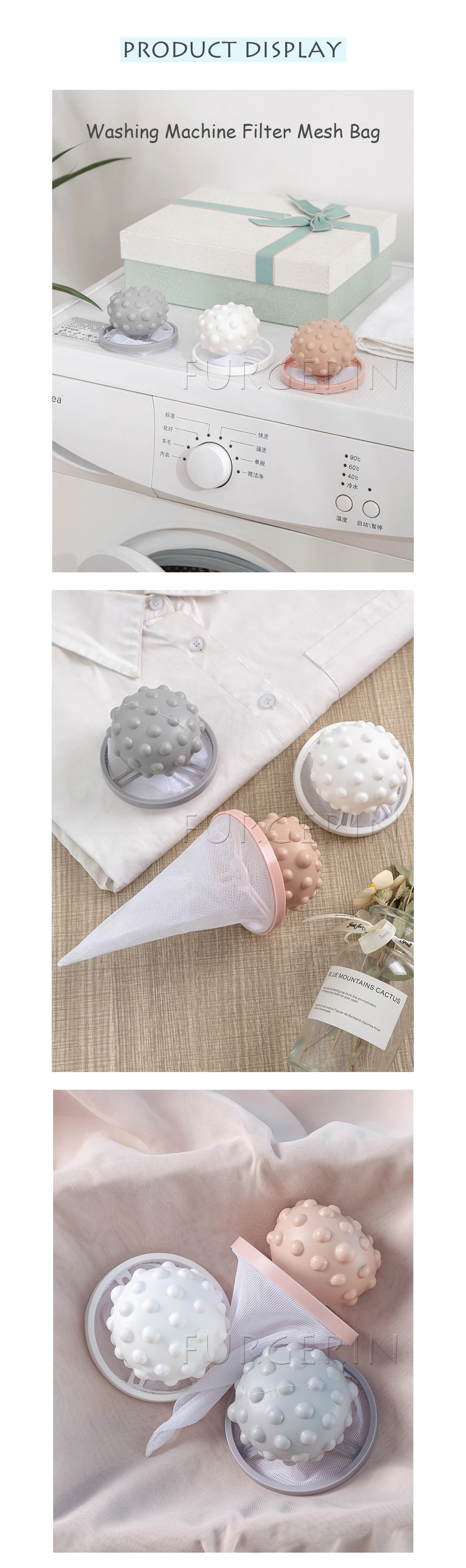 Washing Machine Floater Filter Mesh Bag Hair Remover