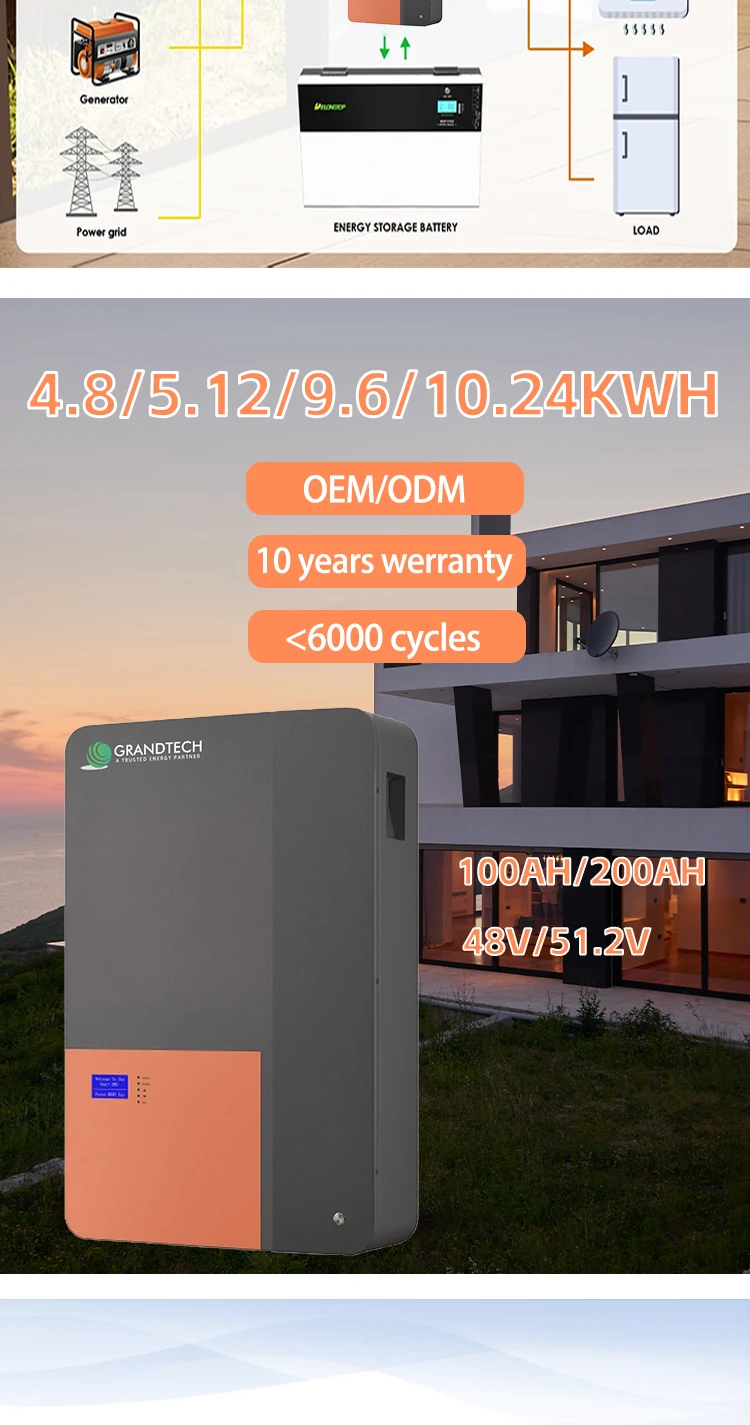Grandtech Solar Energy Storage Lifepo4 Battery Gtpw-200ah 48v Lifepo4 ...