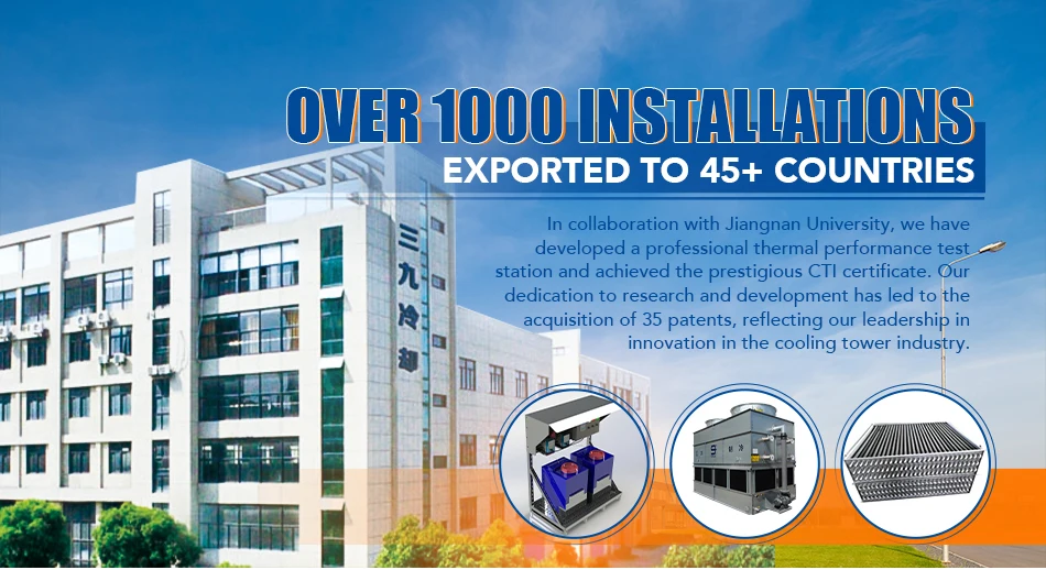 FRP Cooling Tower Top Cost Performance FRP Round Bottle Type Counter ...