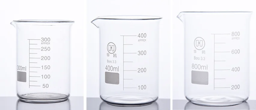 pyrex 250ml 1000ml 2000ml Quartz Measuring 100ml Low Form Glass Beaker ...