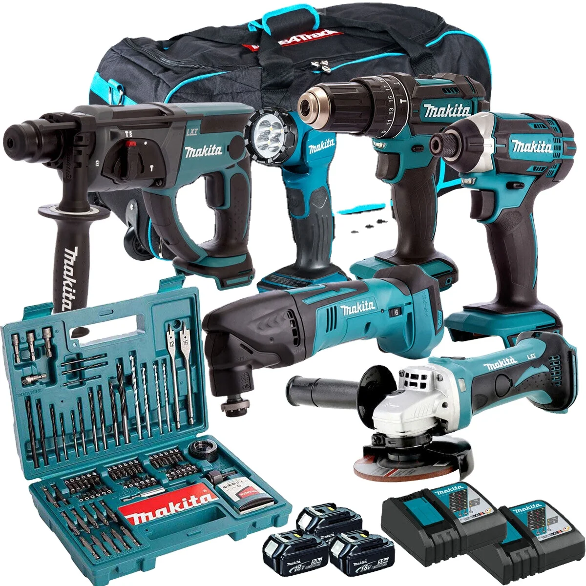 Ready To Ship Original Makitas 18v Lxt 6 Piece Combo Tool Kit 3 X 5.0ah ...