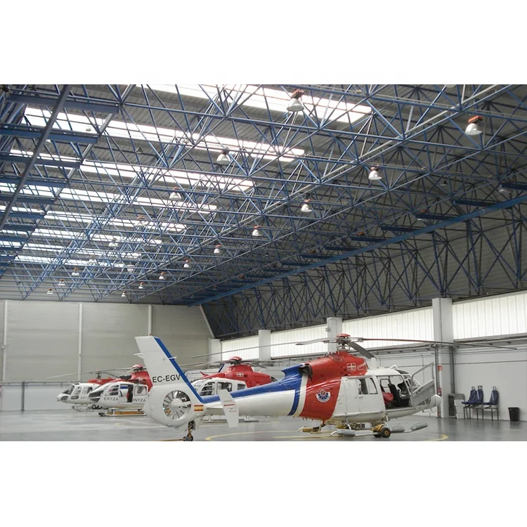 Prefabricated Lightweight Steel Space Frame Aircraft Hangar - Buy Space ...