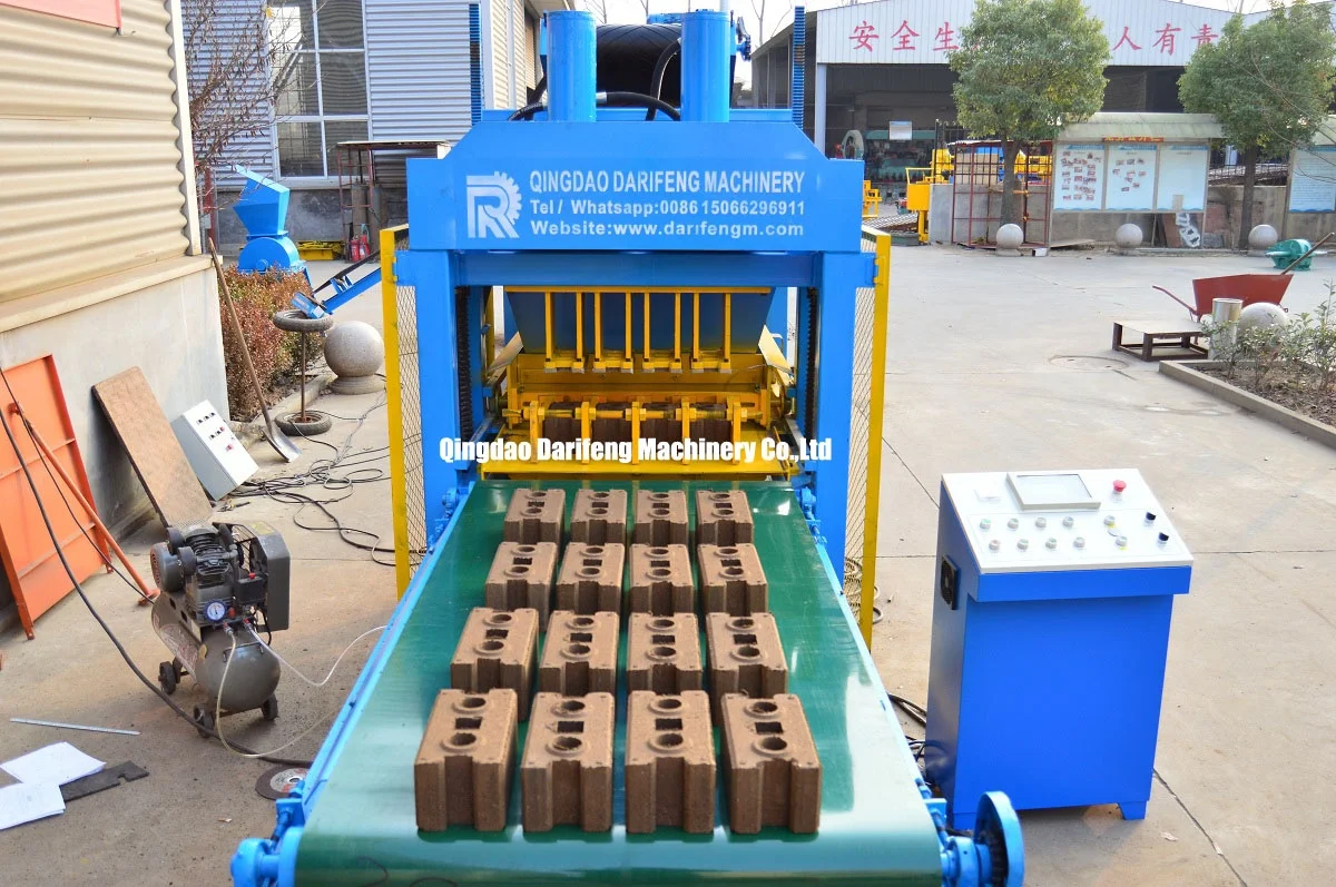 Df4-10 Hydraulic Press Makiga Fully Automatic Clay Earth Interlocking ...