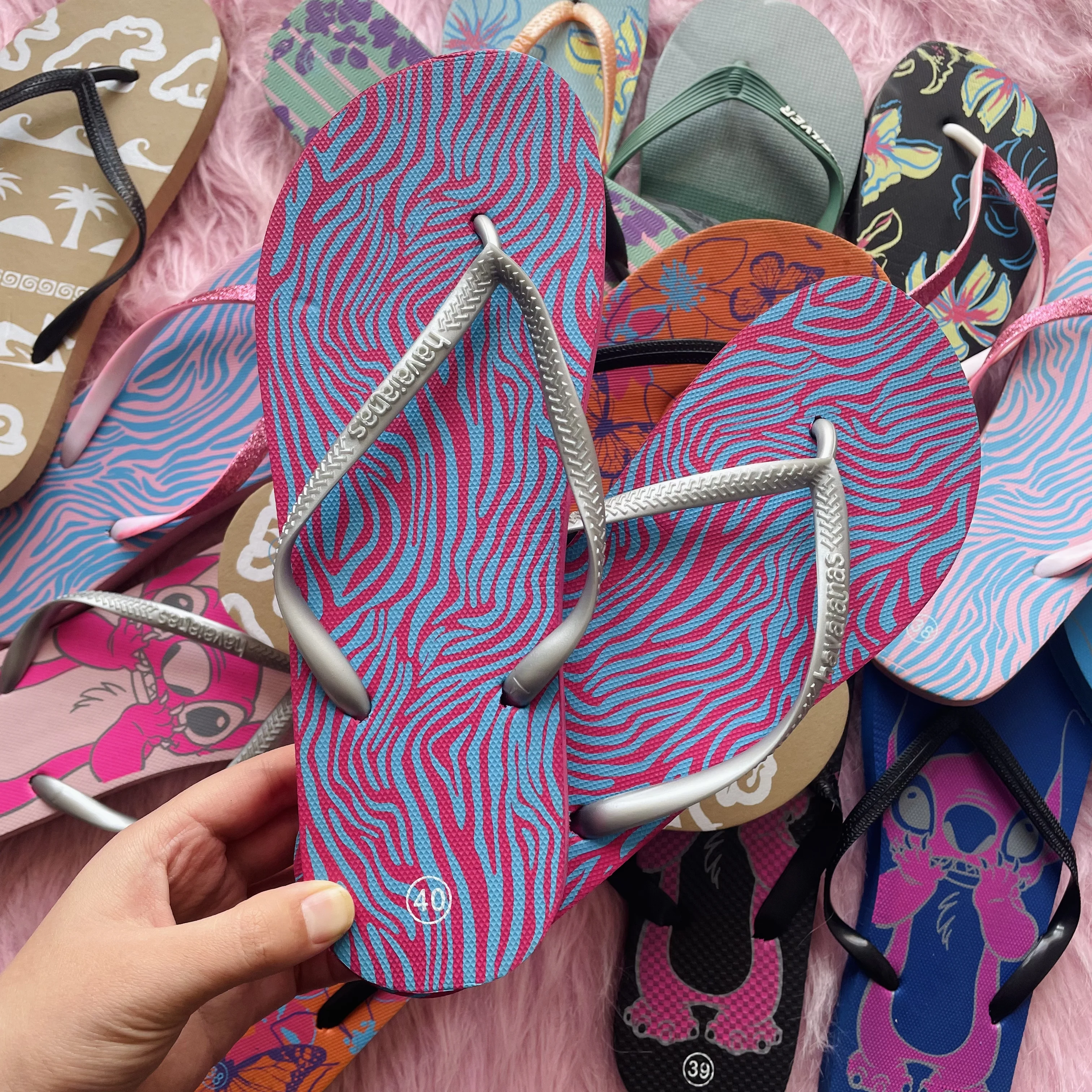 Cute Style Kids Female Male Cheap Stock Sizes 28-45 Flip-flops Colorful ...