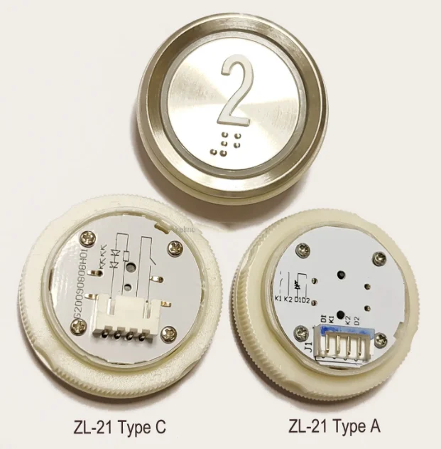 Hotsale Stainless Steel Round Shape Braille Elevator Push Button Switch ...