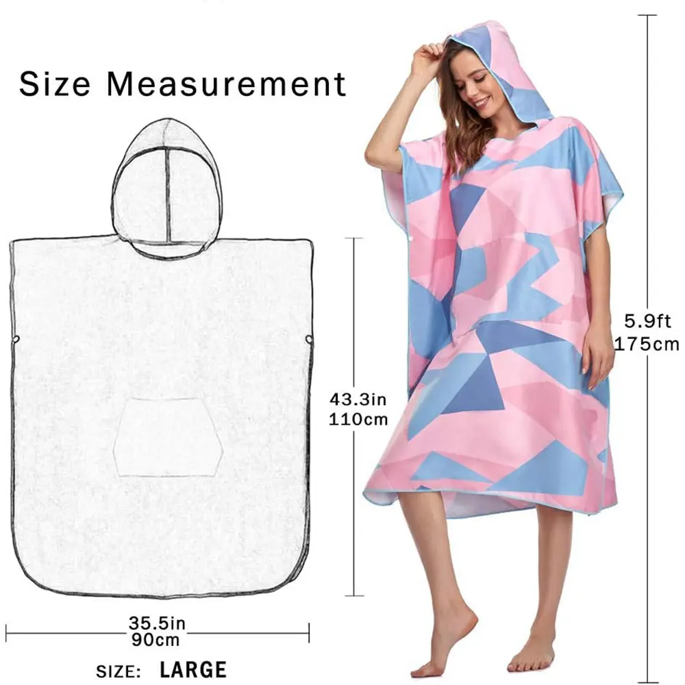 Wholesale Terry Hooded Poncho Towel Recycled Material Adult - Buy ...
