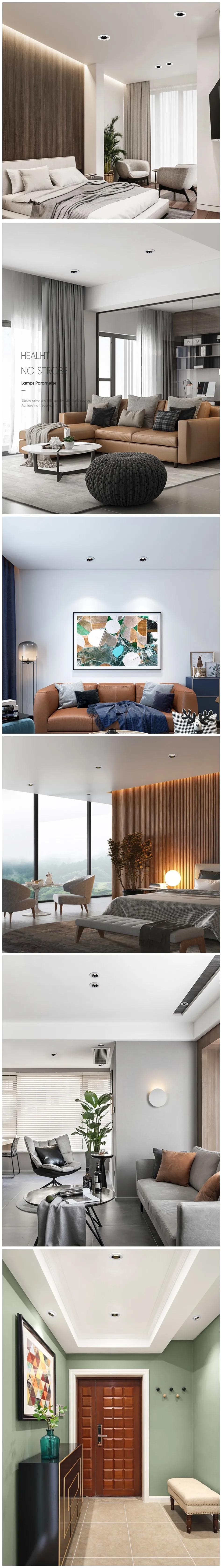 Single Double Triple Head Ceiling Spot Light Aluminum Cob Anti Glare ...