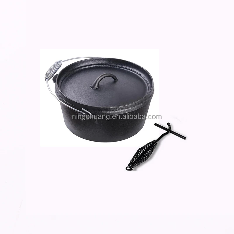 Cooking Pot Outdoor Dutch Oven,Cast Iron Cauldron,Iron Casting Camping ...