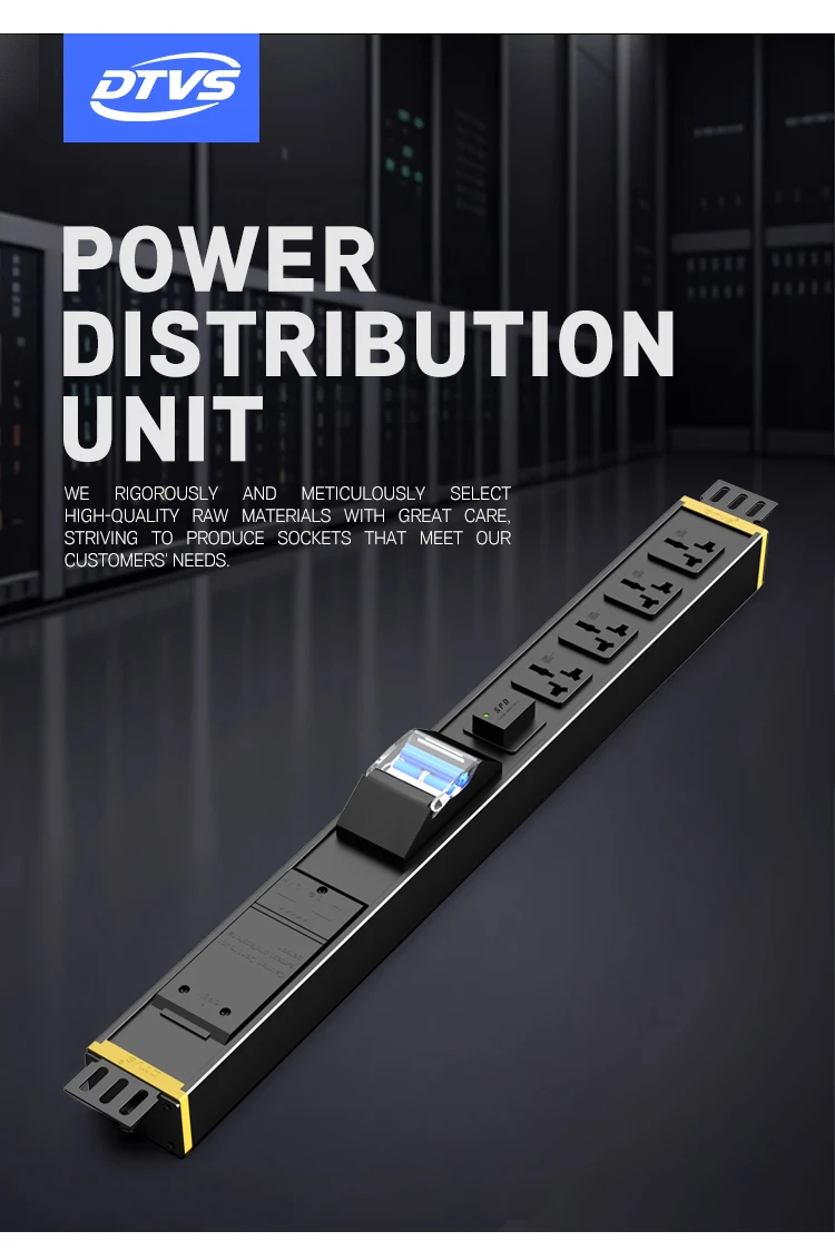DTVS Dedicated 5-Outlet Rack PDU | 16A Universal Cabinet PDU with Switch | Power Distribution ...