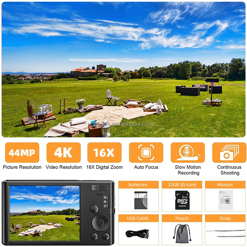 Best Festival Fun Digital Photo Camera 4K 60 Fps Video Camera Digital ...