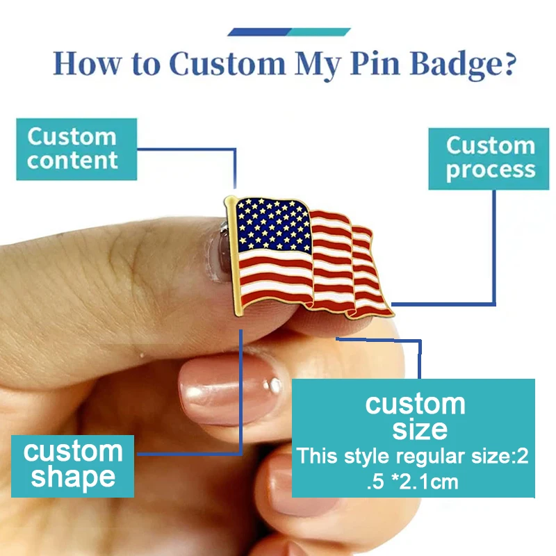 Wholesale Custom Epoxy National Flag Lapel Pin Badges - Metal Enamel ...
