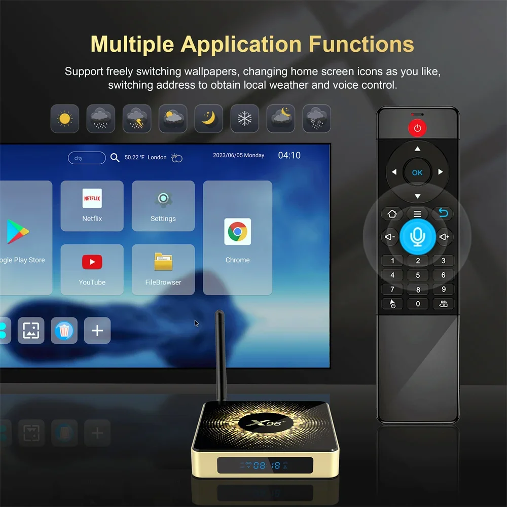 X96 X10 4GB RAM Android 11 TV Box 8K Ultra HD with WiFi-6 & BT5.2