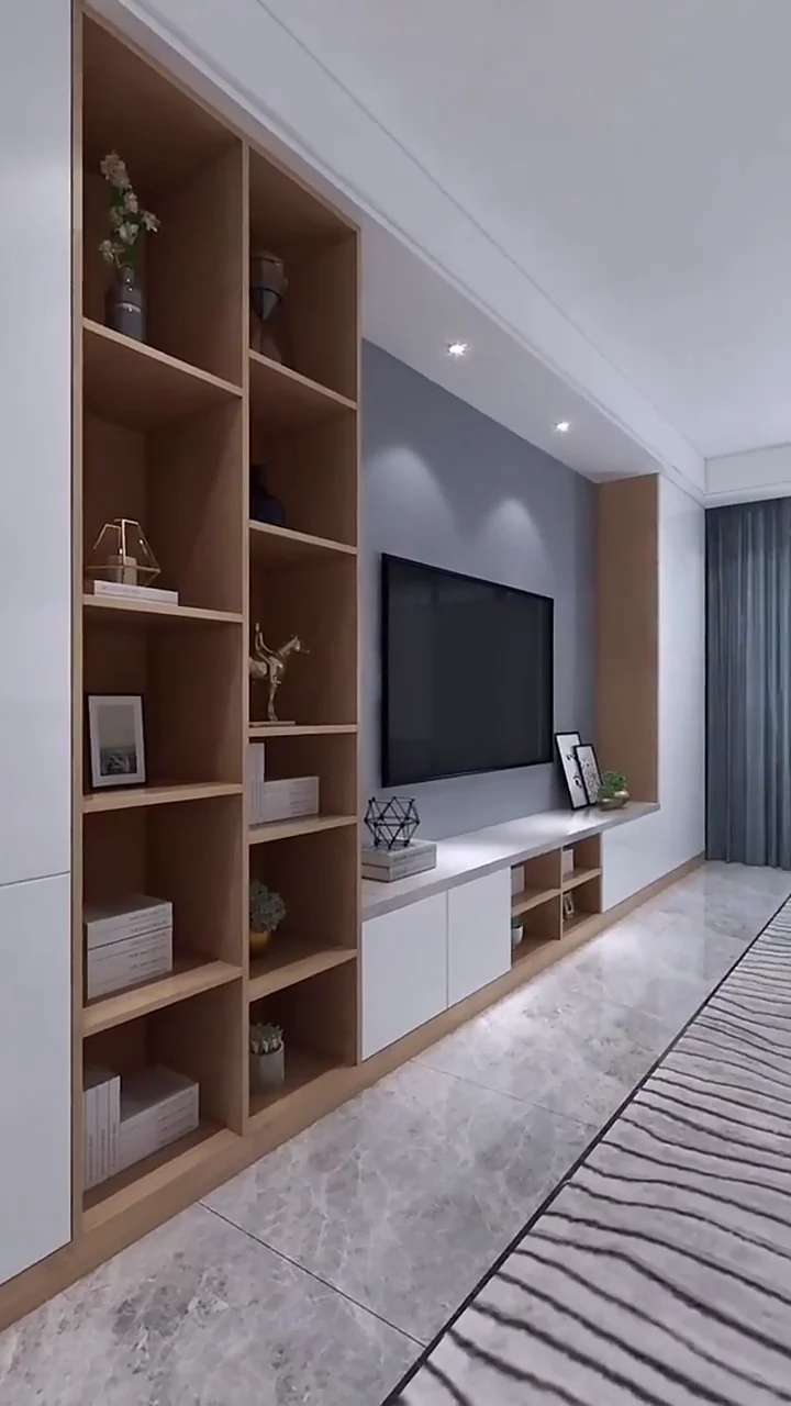 Wooden Simple Designs Tv Showcase Wall Units Tv Furniture In Living ...