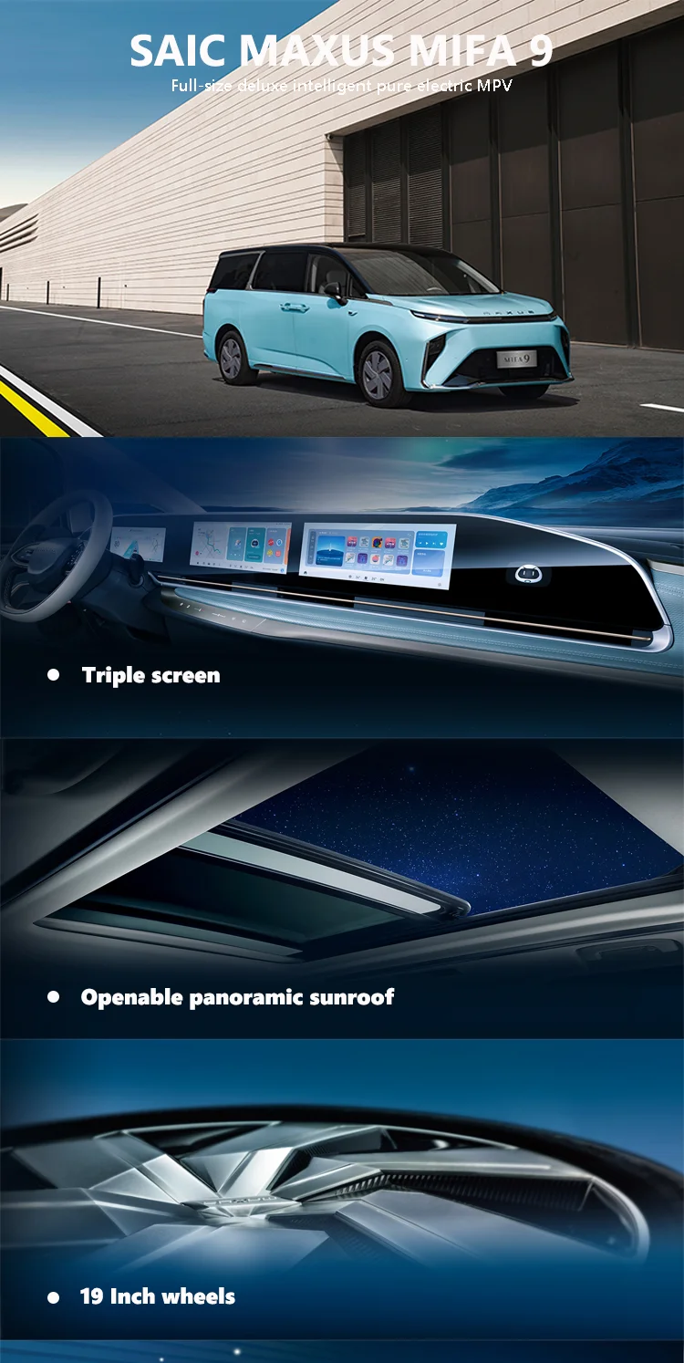 New Energy Vehicles Luxury Mpv Fast Electric Car Maxus Mifa 9 Mpv Ev Maxus Mifa 9 Rhd - Buy ...