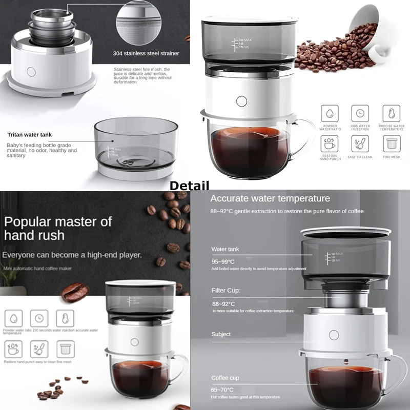 Mini Portable Espresso Machine Travel Car Coffee Portable Machine Maker ...