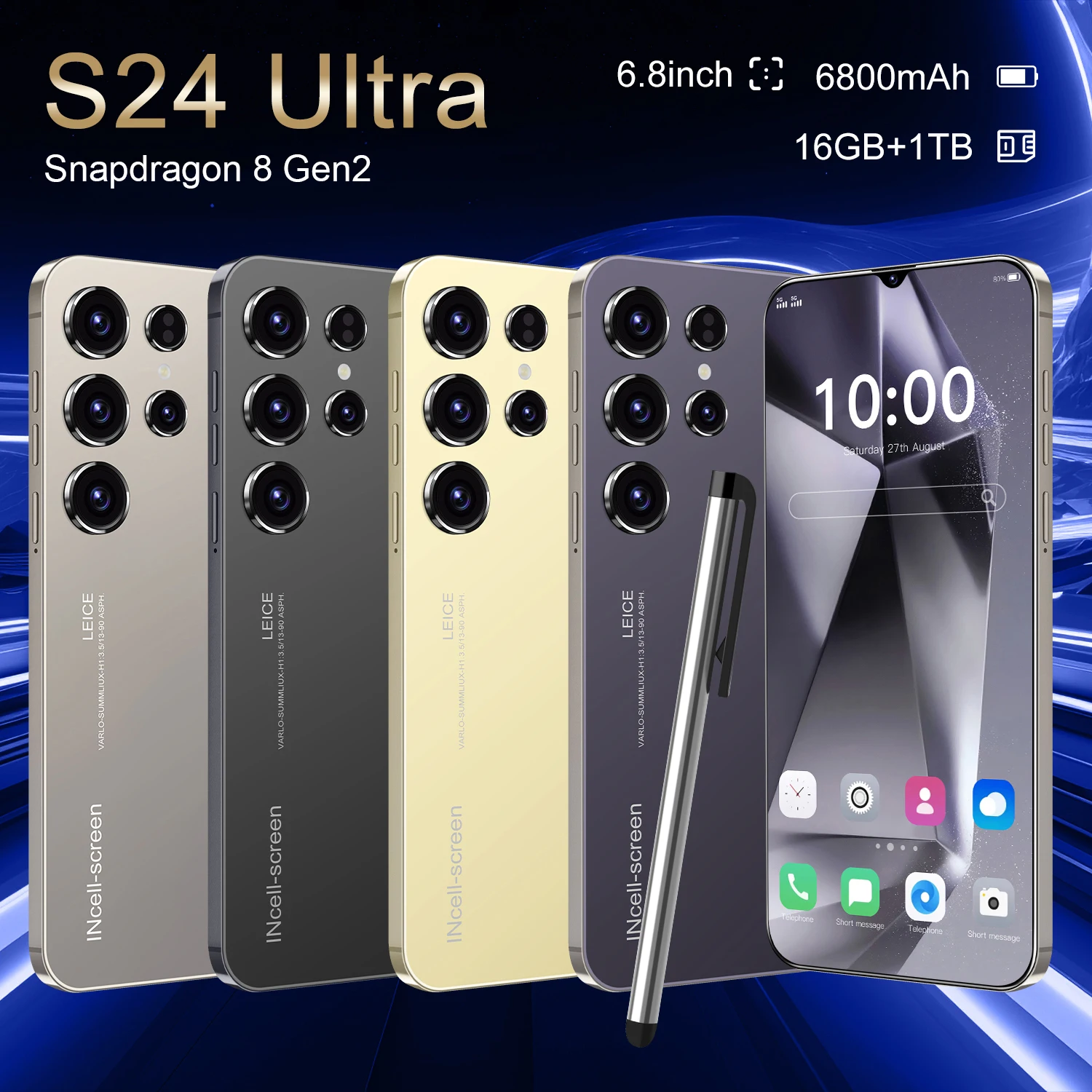 2022 Newest S24 Promax 16GB 1TB SmartUltra 6.7 Inch AMOLED Screen ...