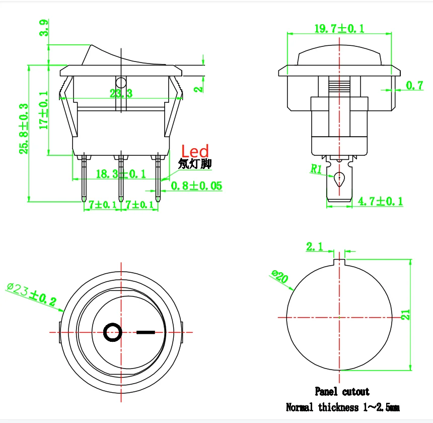Kcd1 2 Pin White Round Spst Rocker Switch 6a 250v Oem | Wholesale