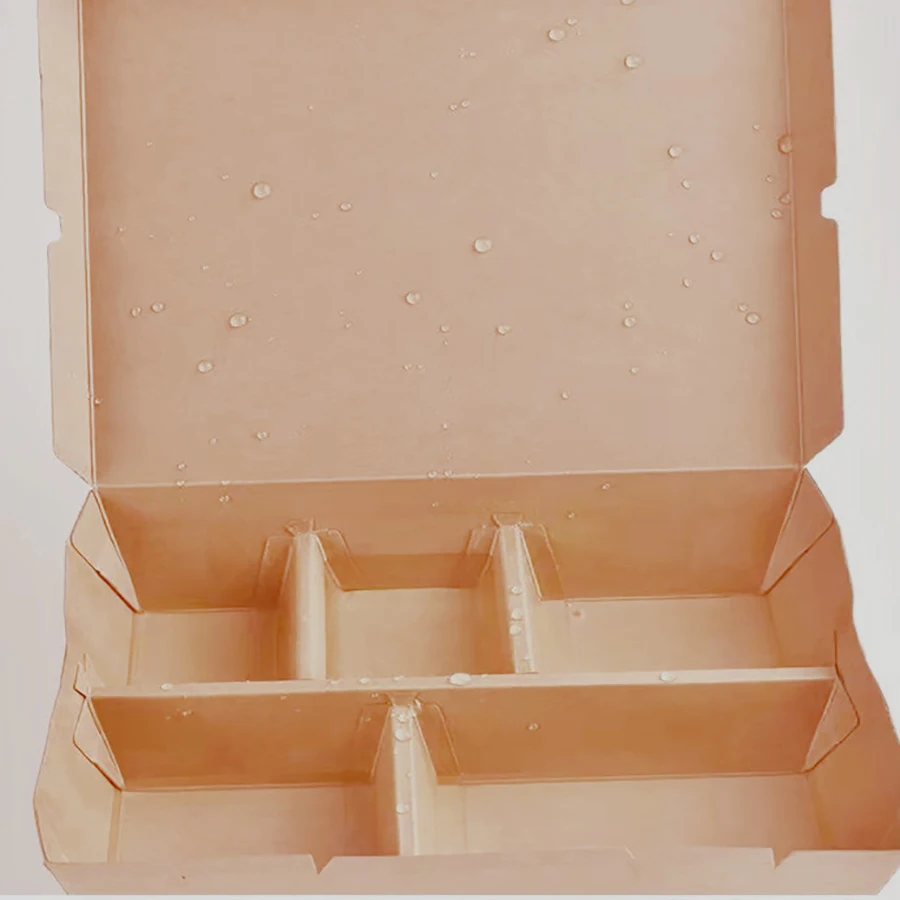 Customizable Kraft Paper Chicken Box Disposable Takeout Packaging For ...