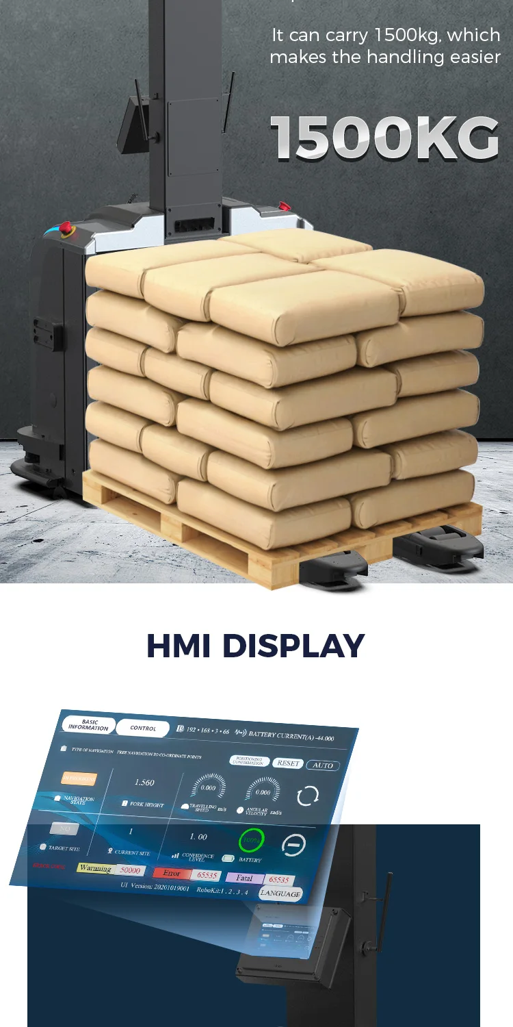 Warehouse Autonomous Delivery And Stacking Forklift Agv Smart Version ...