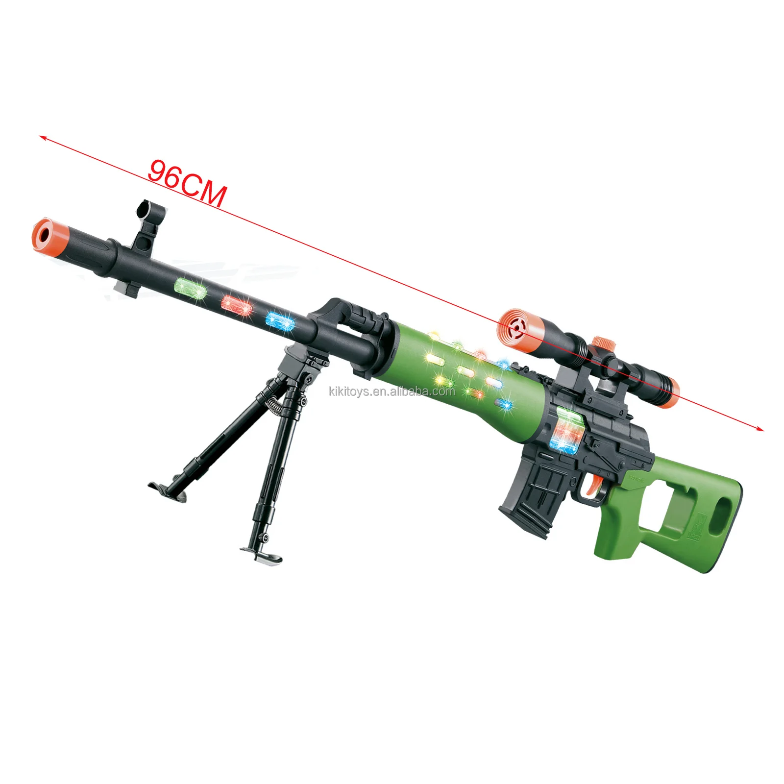 96CM Submachine Electric Toy Gun; Sound Light Vibration Gun Toy;Battery ...