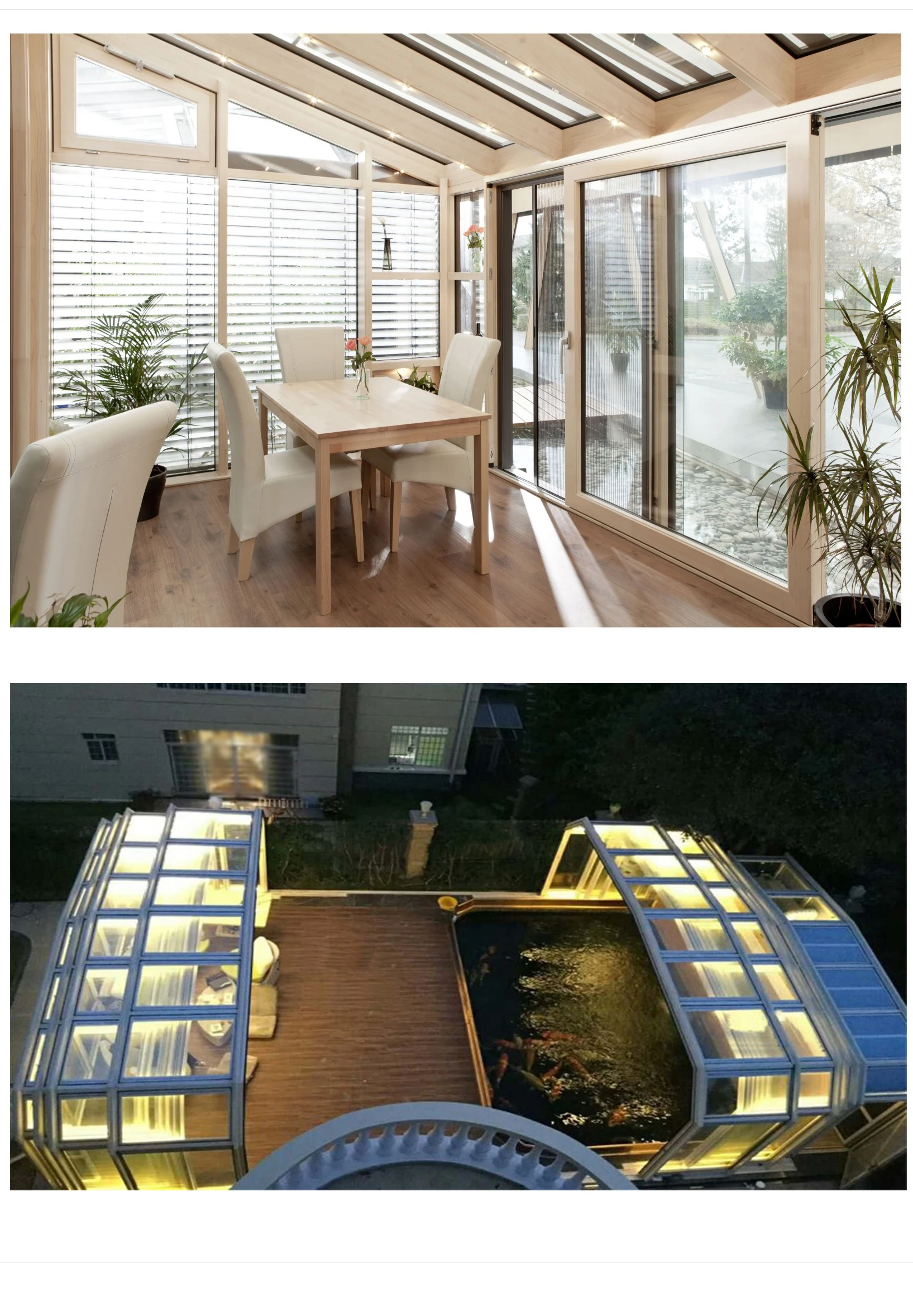 Automatic Double Glazed Outdoor Free Standing Glass Sunroom With ...
