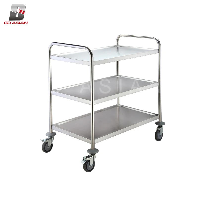 3 Layers Stainless Steel Serving Trolley Kitchen Equipment - Buy ...