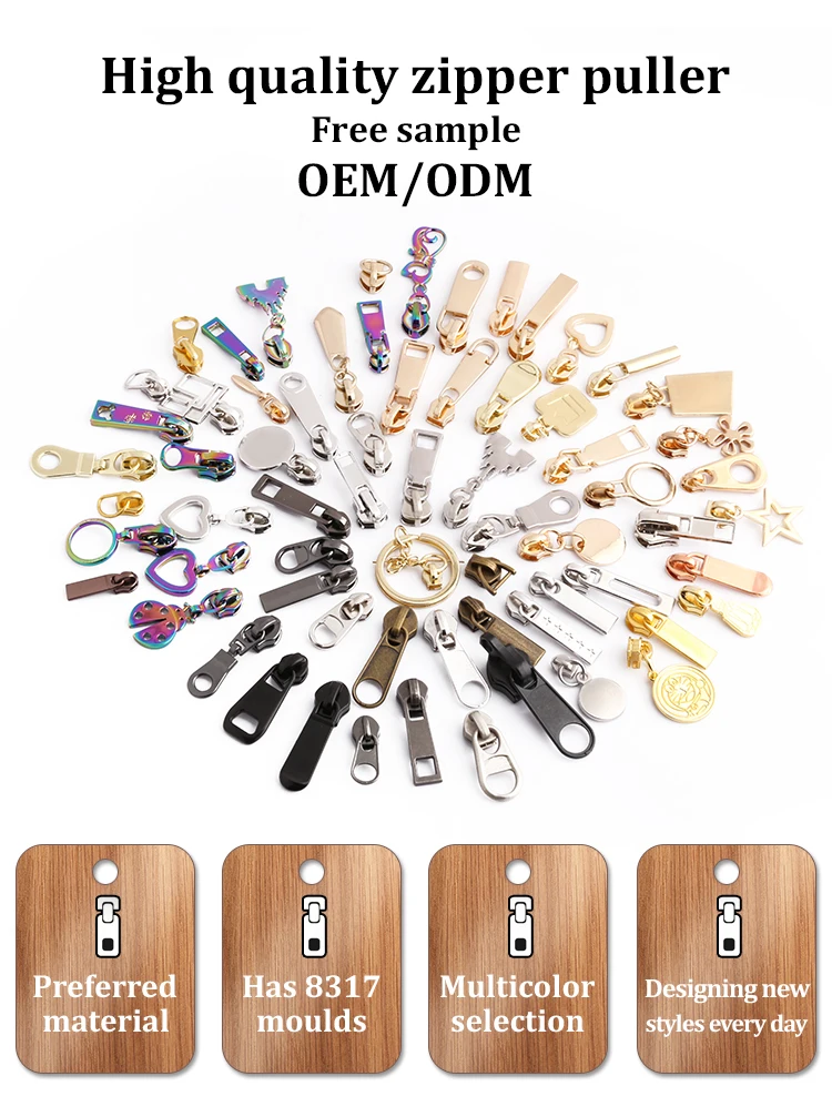 Wholesale Zipper Heads - Rainbow Color Metal Sliders