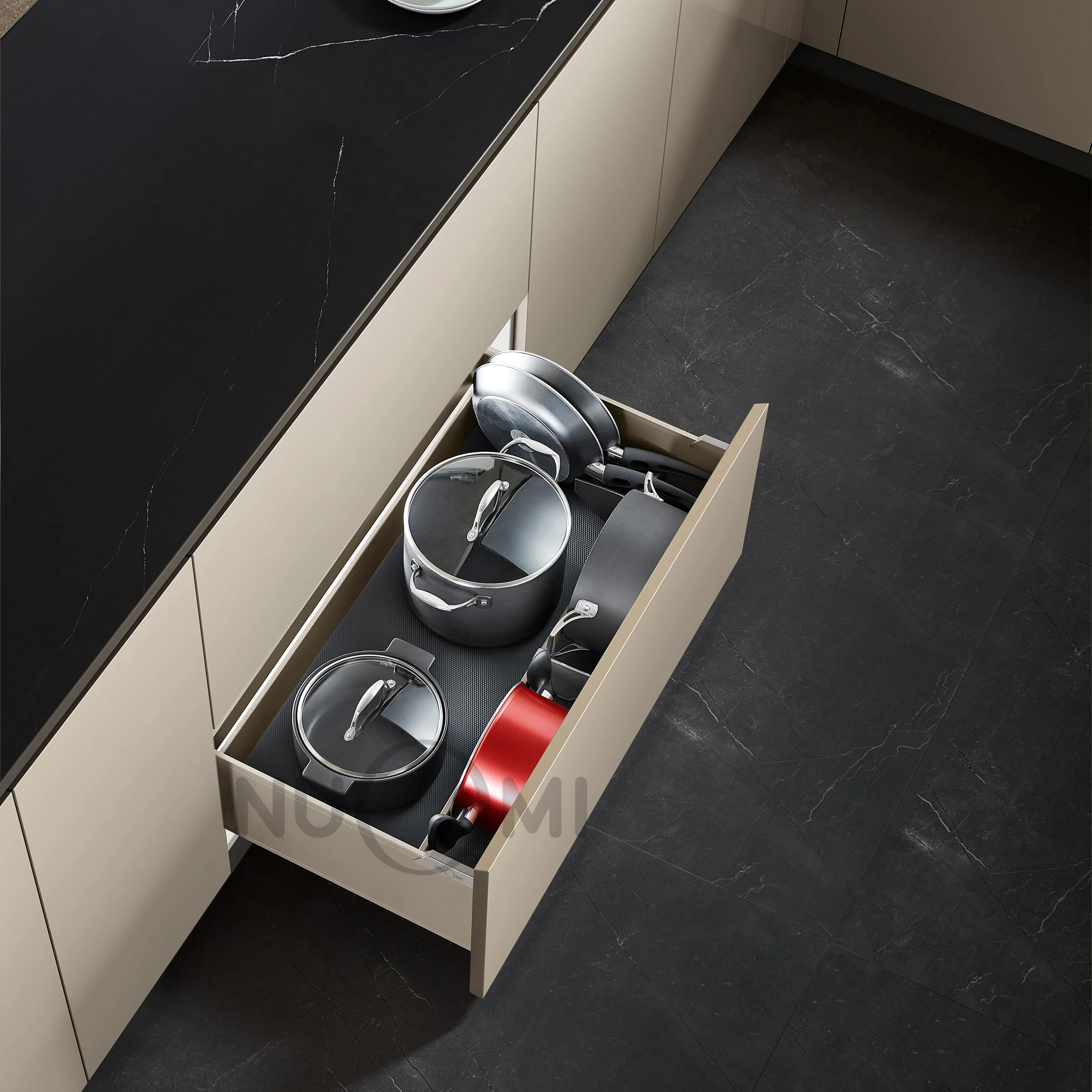 NUOMI Kitchen Storage - Efficient Two Tiers Pull Out Basket