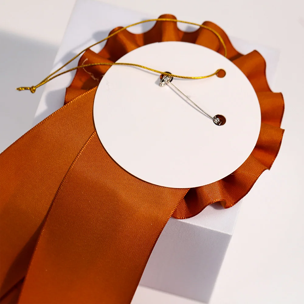 Custom Print Logo Satin Rosettes Ribbons Awards For Olympics Swimming ...