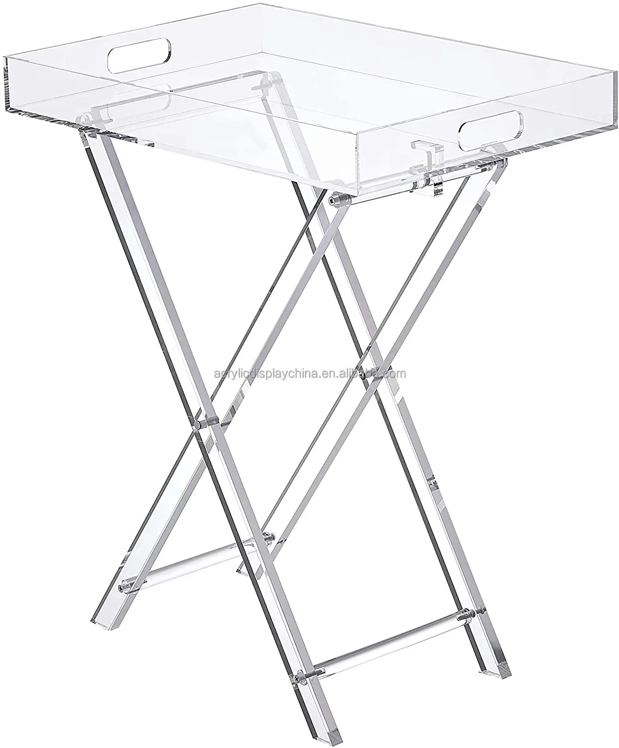 Acrylic Folding Tray Table - Modern & Durable Design