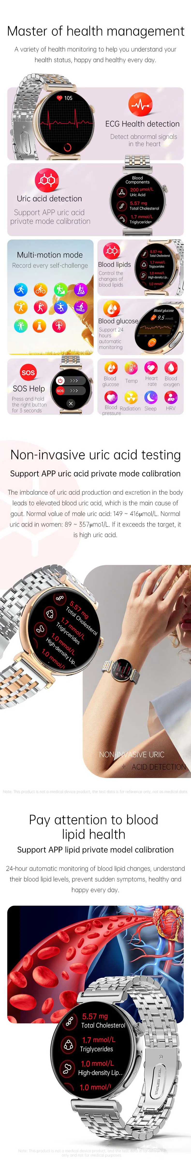 VALDUS ECG Health Smartwatch - Monitor Body Composition
