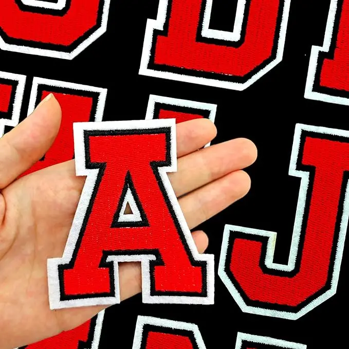 26 Alphabet Embroidery Patches Varsity Letter Patches Iron On Colorful ...