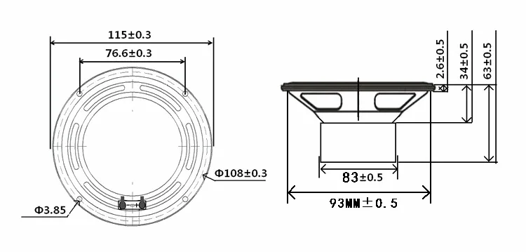 4.5" Super Bass 4.5 Inch Woofer Speakers Subwoofer Speaker For Home ...