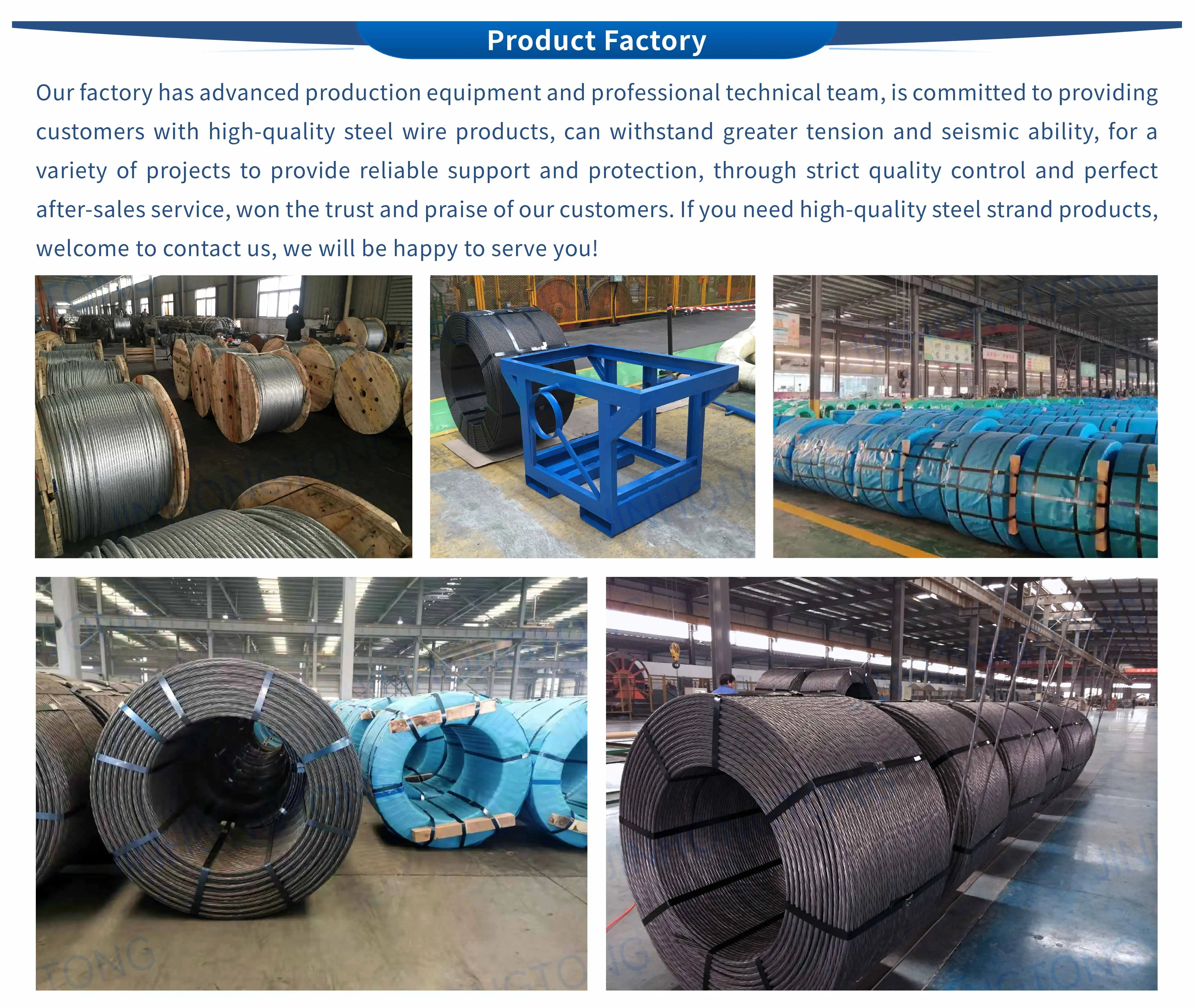 High Tensile Wire Prestressed Concrete Bonded PT Strands Cables ...