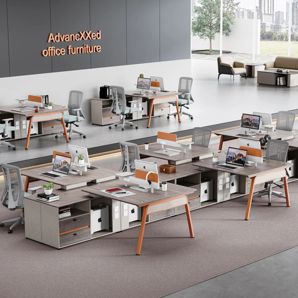 Open Modular Modern Workstation Double Side 2 Person Office Furniture ...