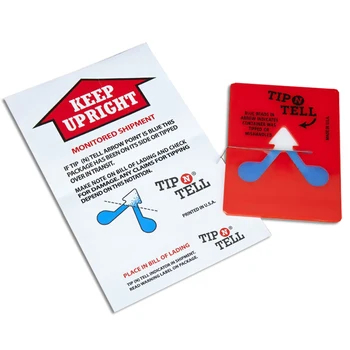 Logistic Monitoring Tilt Indicator Label 45 Degree Red Warning Adhesive ...