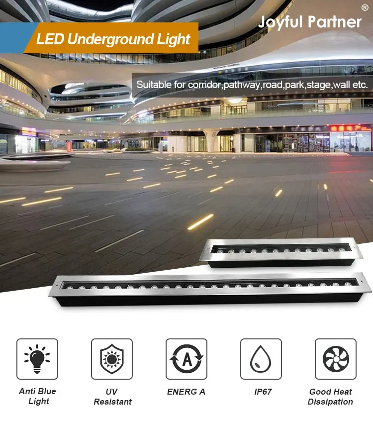 IP67 Led Linear Underground Lamp RGB DMX Recessed Ground Mounted Road ...