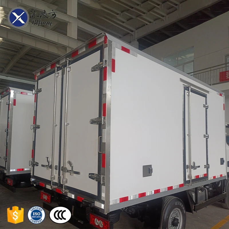 Customized CKD Truck Body GFRP PU Fresh Cold Transport Meat Vegetable ...