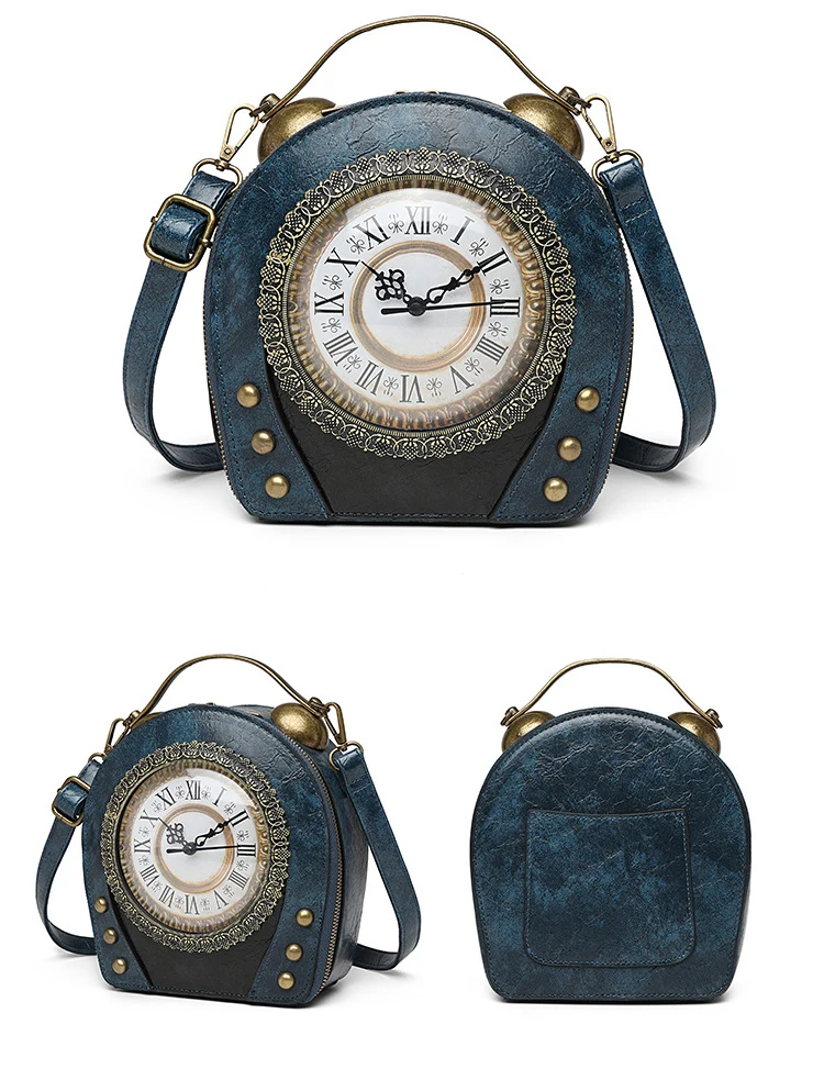 Walkable Luxury Designer Women Unique Clock Purse Handbag Ladies Small ...