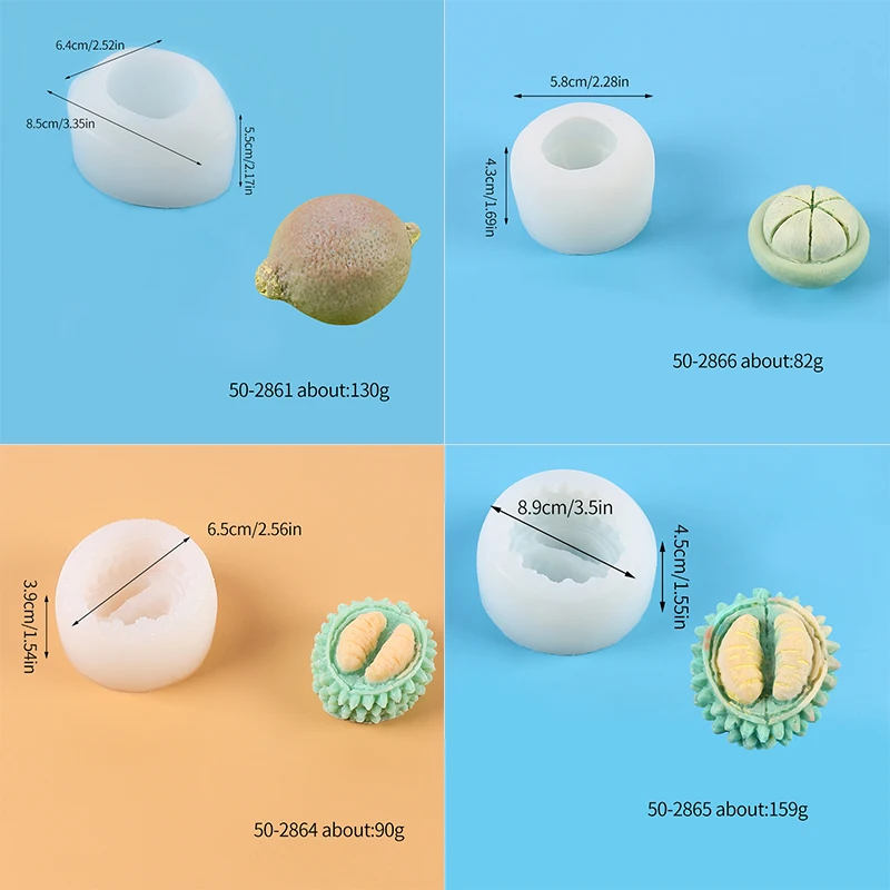 Lemon Durian Mangosteen Fruits Silicone Resin Mold Mousse Cake ...