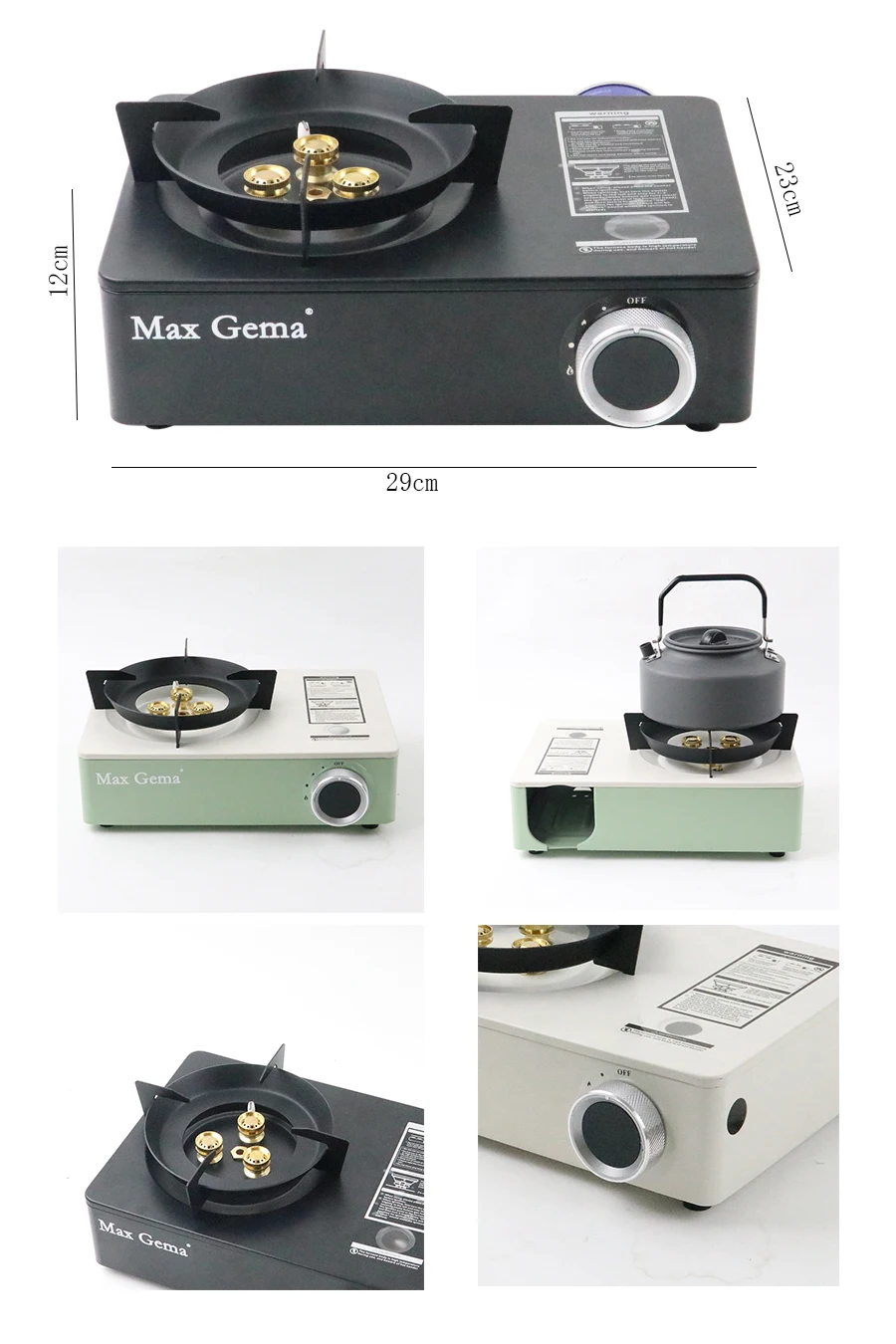 Customizable Portable Cast Iron Cassette Stove for RV for Camping ...