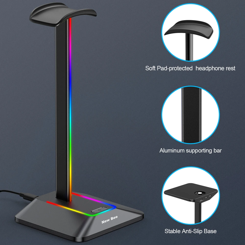 New Design Z8 RGB Gaming Headphone Stand - Stylish & Functional