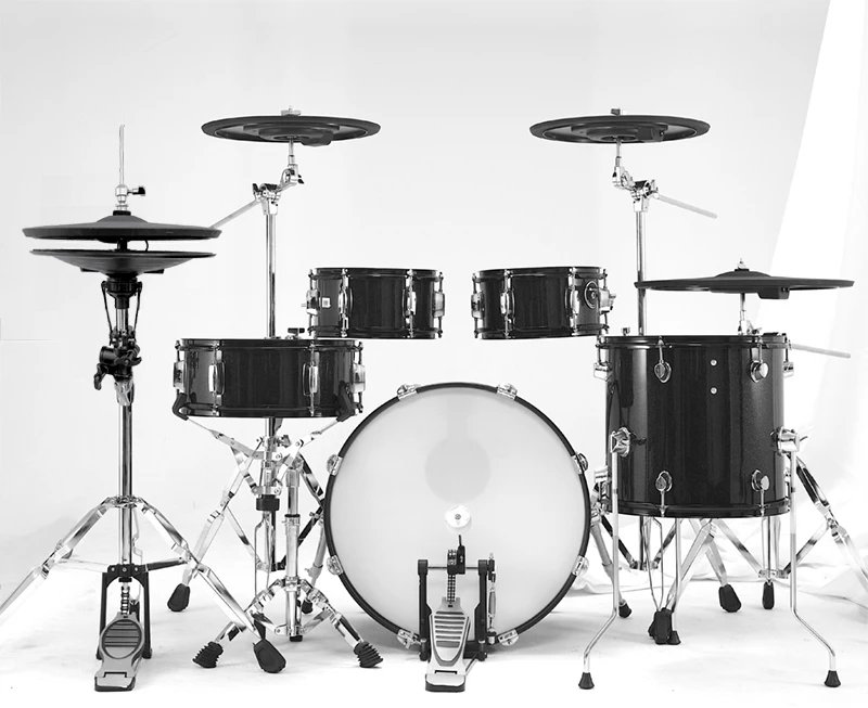 Lemon Drum T950 Dark Wood Grain Electronic Drum Set Pad – Luxury Custom ...