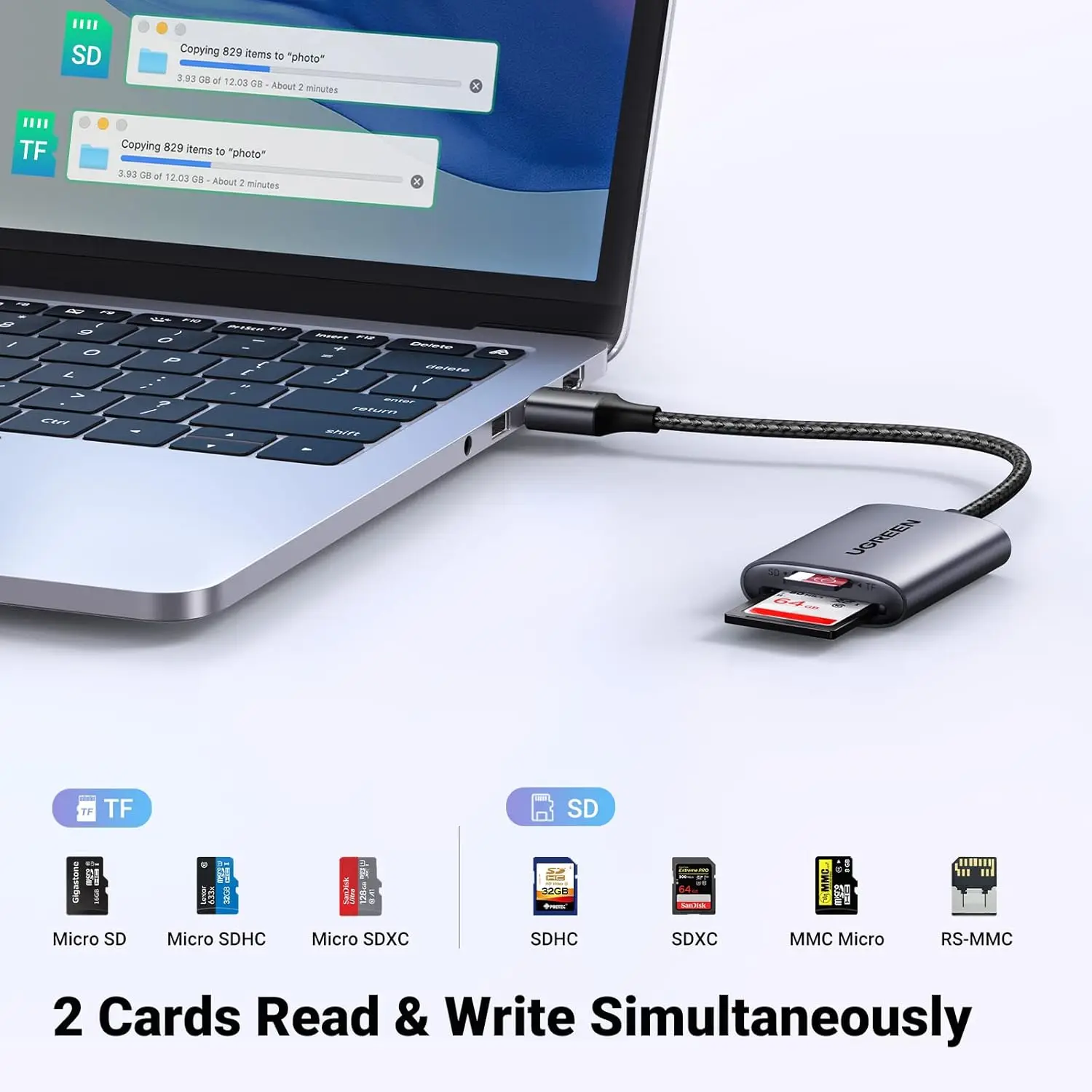 Ugreen Usb 3.0 Multi Micro Sd Card Reader & Adapter
