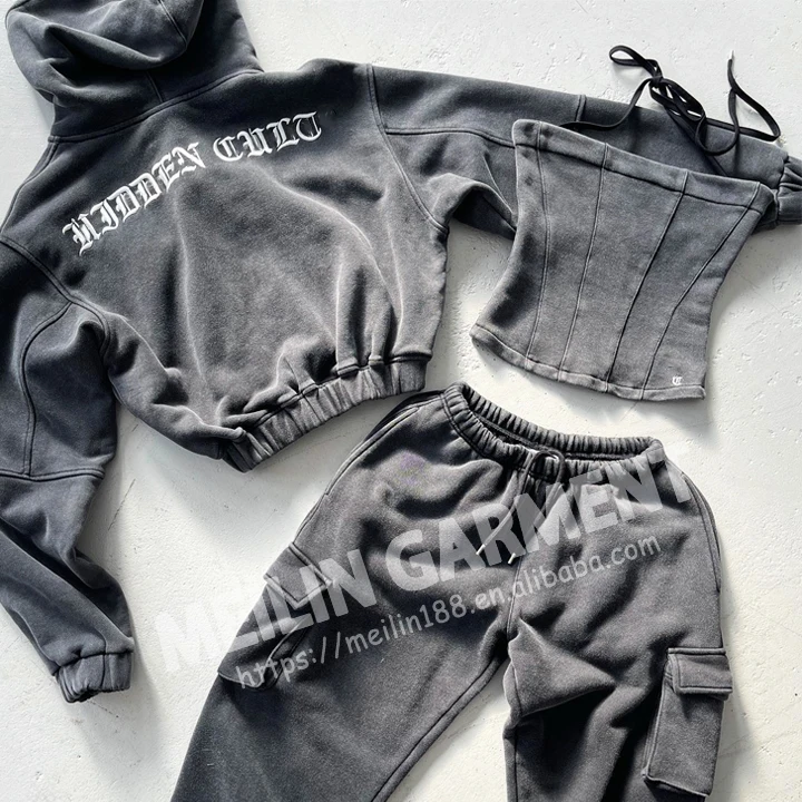 Shop Our 2 Piece Suits with Distressed Embroidery