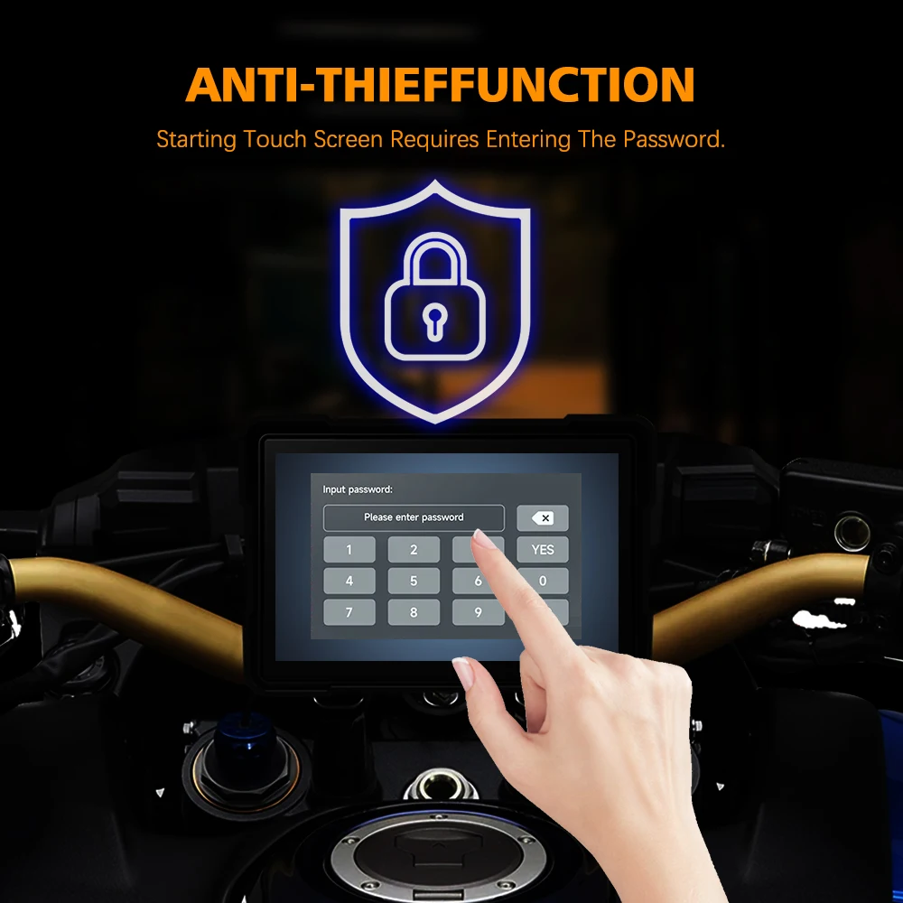 5 Inch for Universal Motorcycle Model With DVR Motorcycle Carplay ...